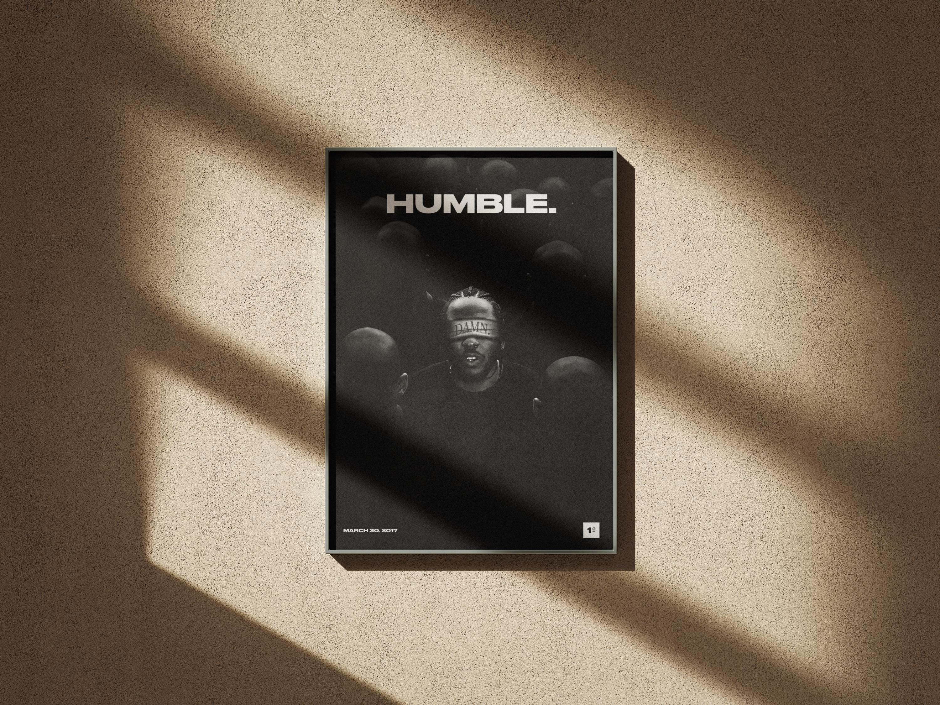 Kendrick Lamar Poster, Kendrick Lamar Humble Poster, Rap Poster, Music ...