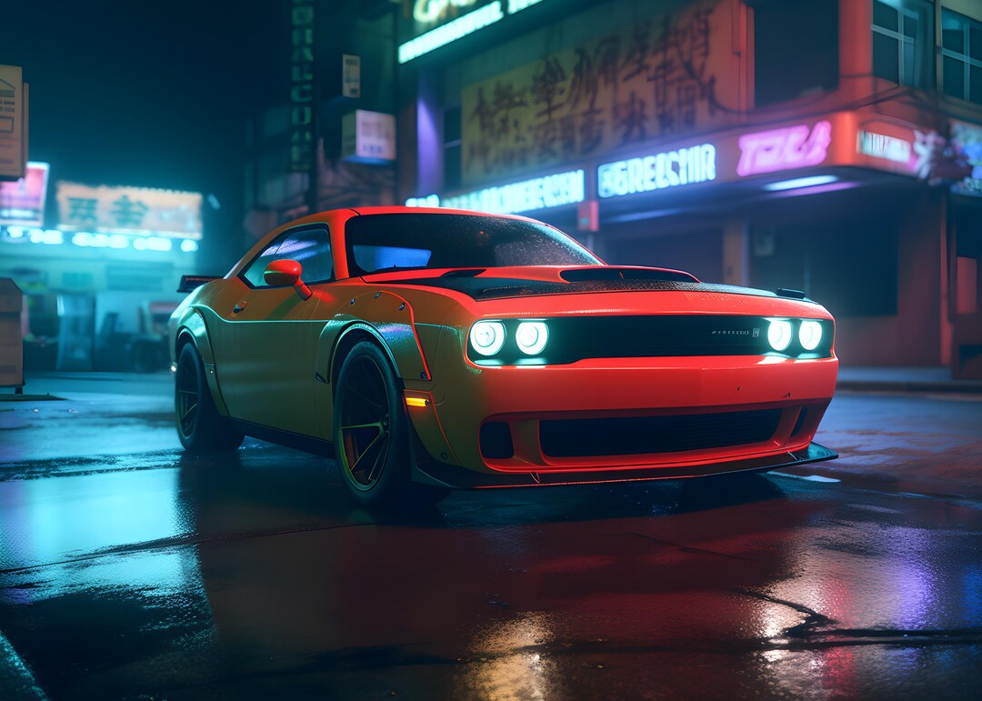 Dodge Challenger Hellcat Poster Downloadable, Dodge Hellcat Poster ...