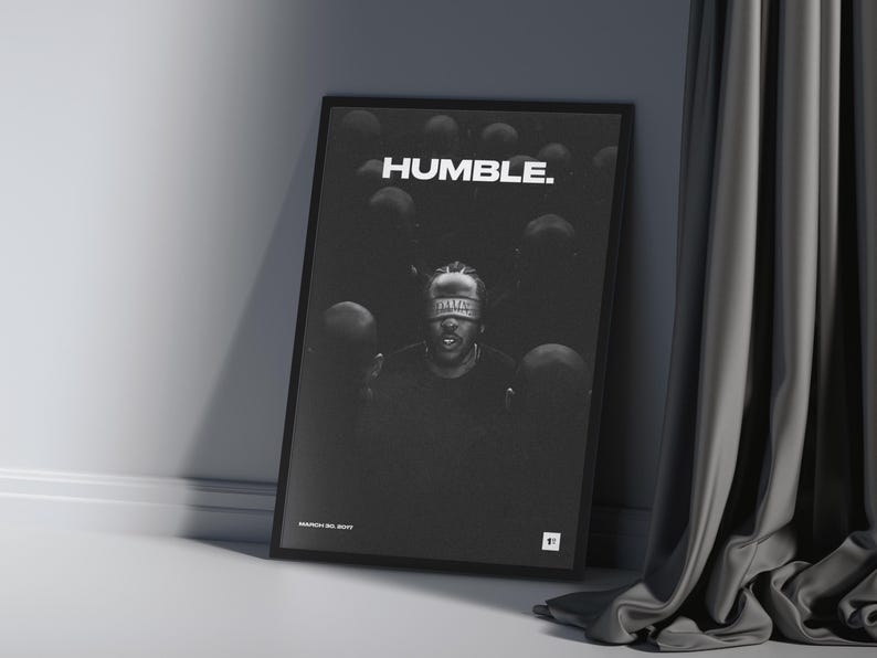 Kendrick Lamar Poster, Kendrick Lamar Humble Poster, Rap Poster, Music ...