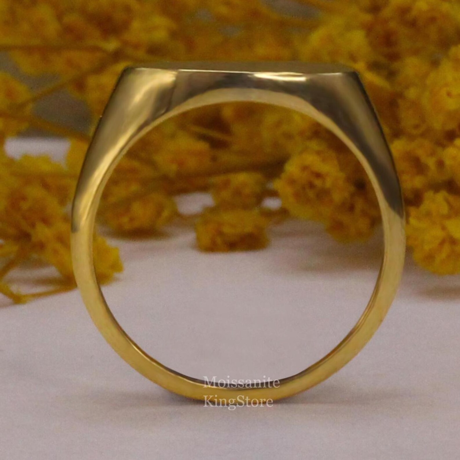Personalized Gold Signet Ring: Custom Initial Monogram - Etsy