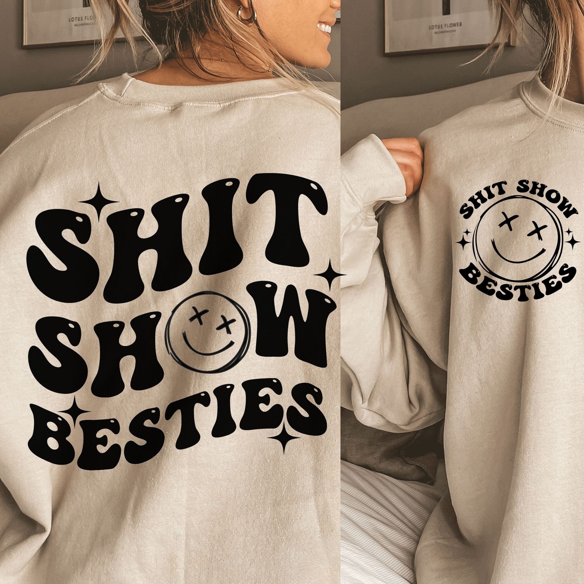 Shit Show Besties Svg, Trendy Bestie Svg, Funny Quote Svg, Bestfriend ...
