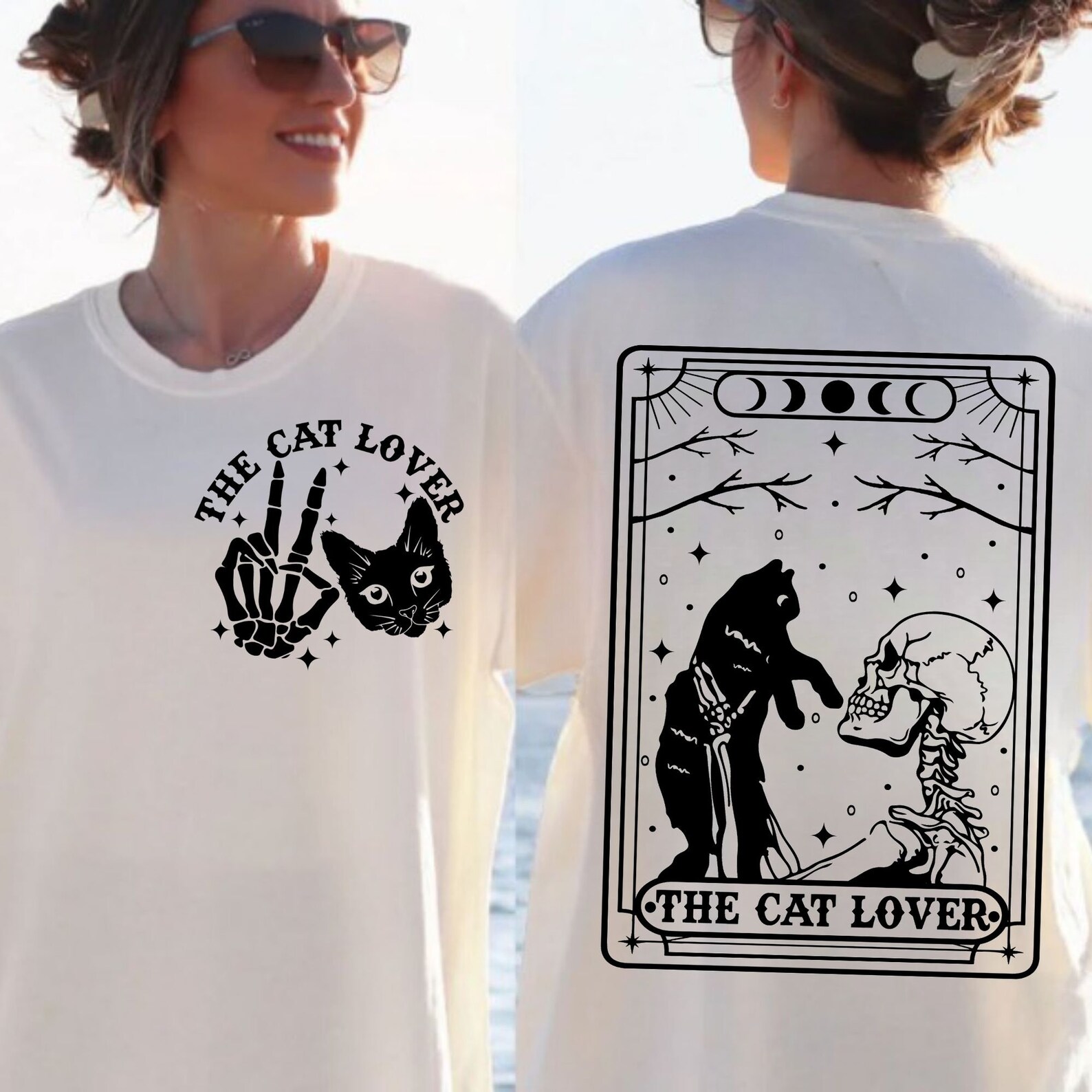 The Cat Lover Tarot SVG, Cat Lover Svg, Skeleton and Cat Svg, Cat Tarot ...