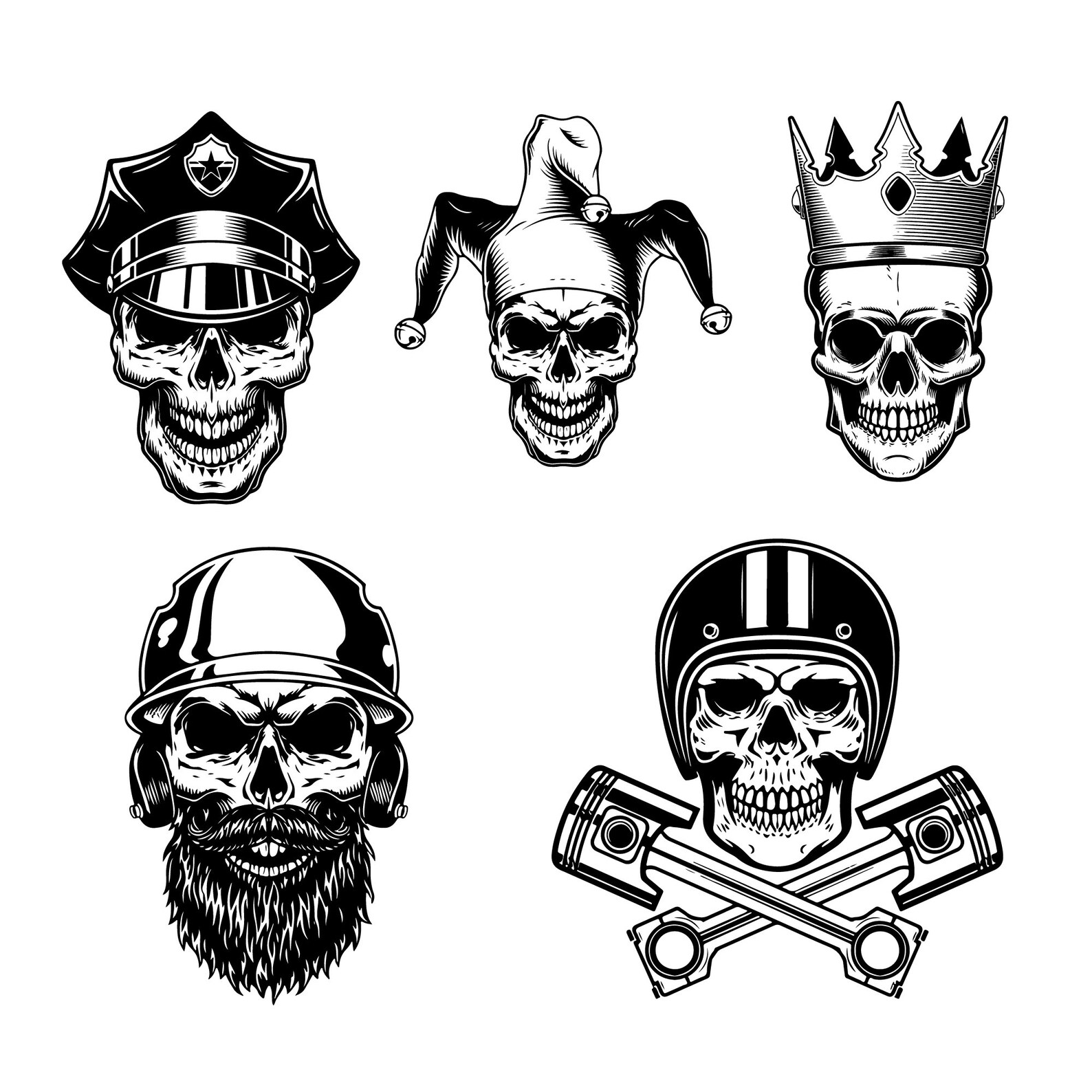 Skull Svg Bundle, Skull Png Files, Sugar Skulls Svg, Skull PNG Bundle ...