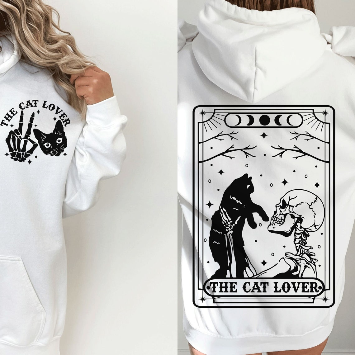 The Cat Lover Tarot SVG, Cat Lover Svg, Skeleton and Cat Svg, Cat Tarot ...