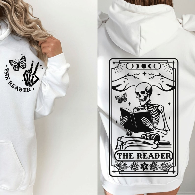 The Reader Tarot Card SVG Skeleton Reading Svg the Reader - Etsy