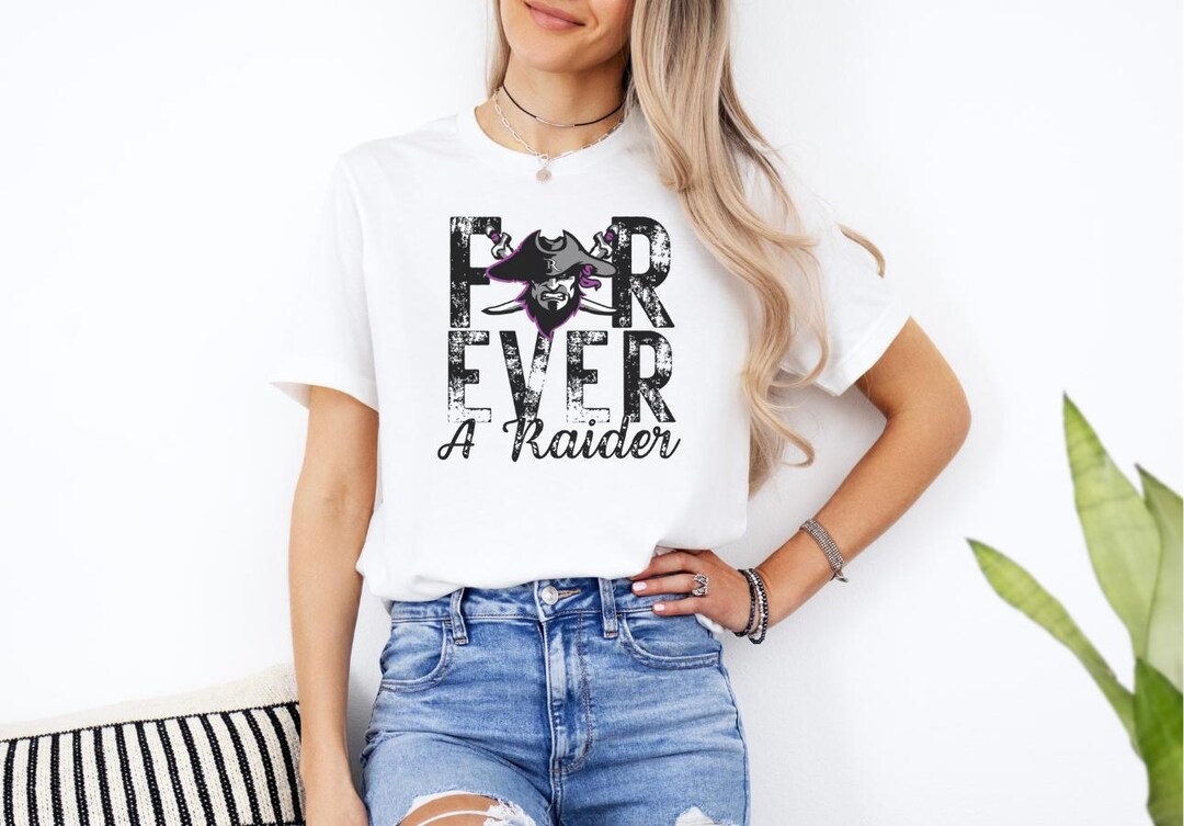Forever A Raider, Rustic Letters, Raider Shirt, Plus Size, Women's ...