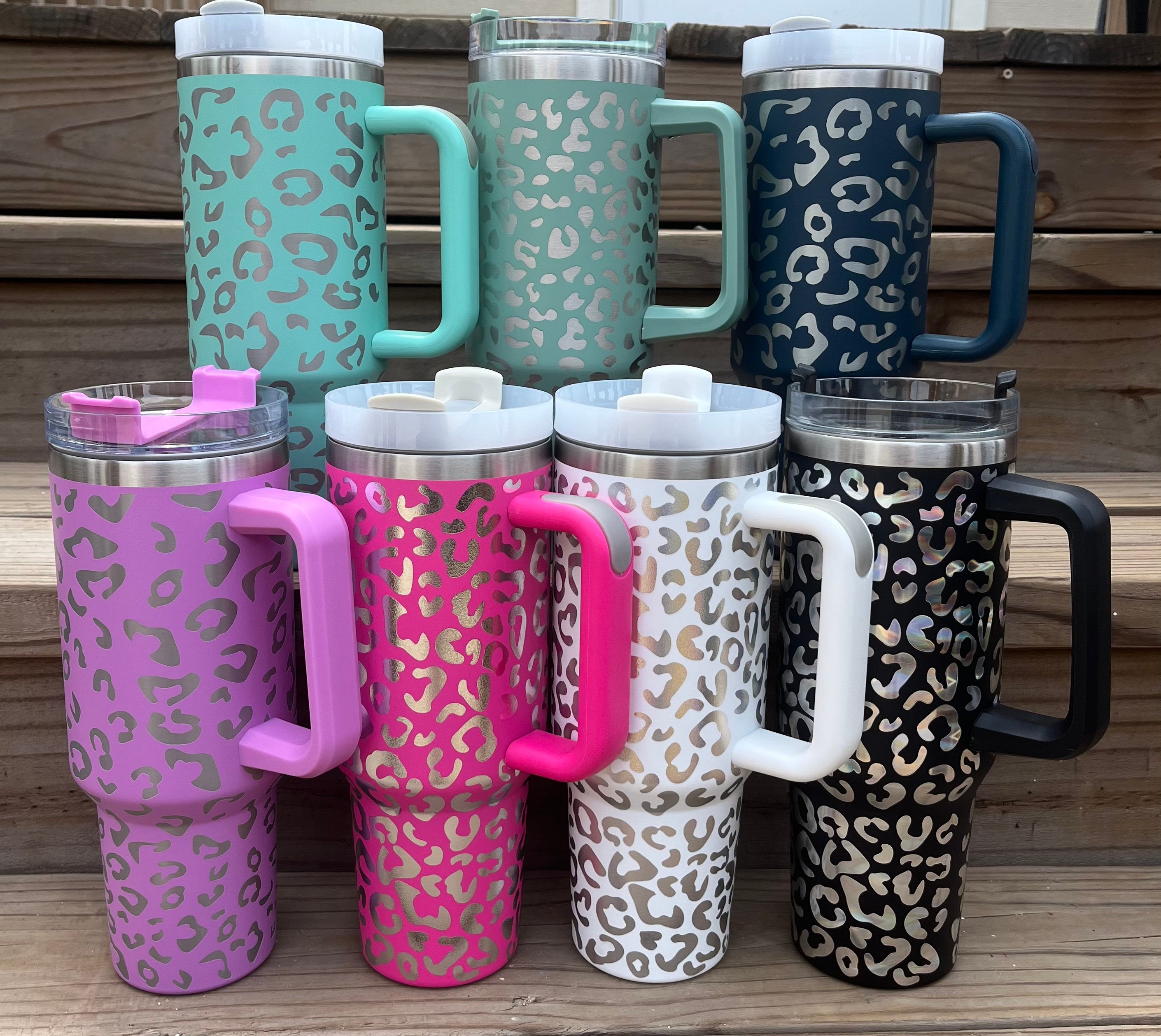 40oz Stainless Leopard Tumbler / 40oz Tumbler - Etsy