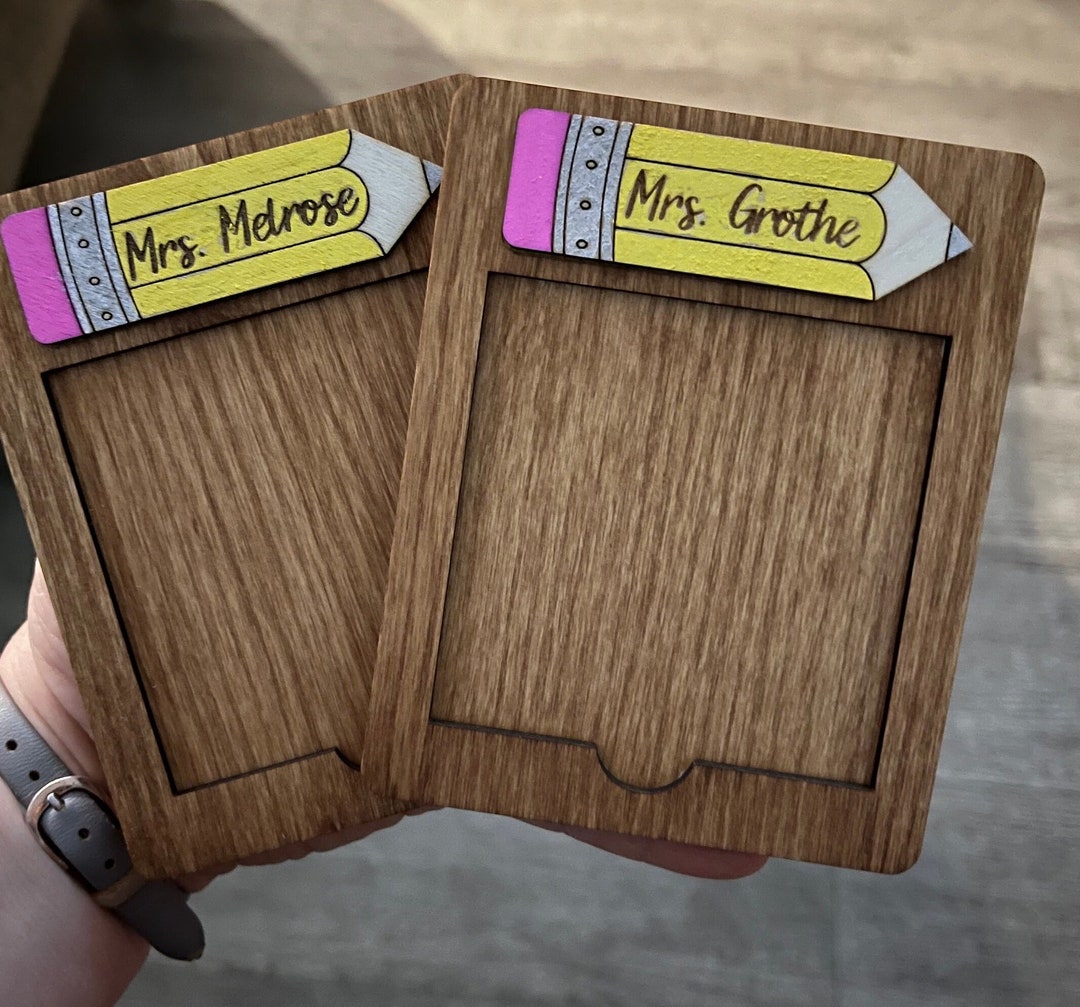 Pencil Post It Note Holder / Teacher Appreciation Gift/ Custom Teacher ...