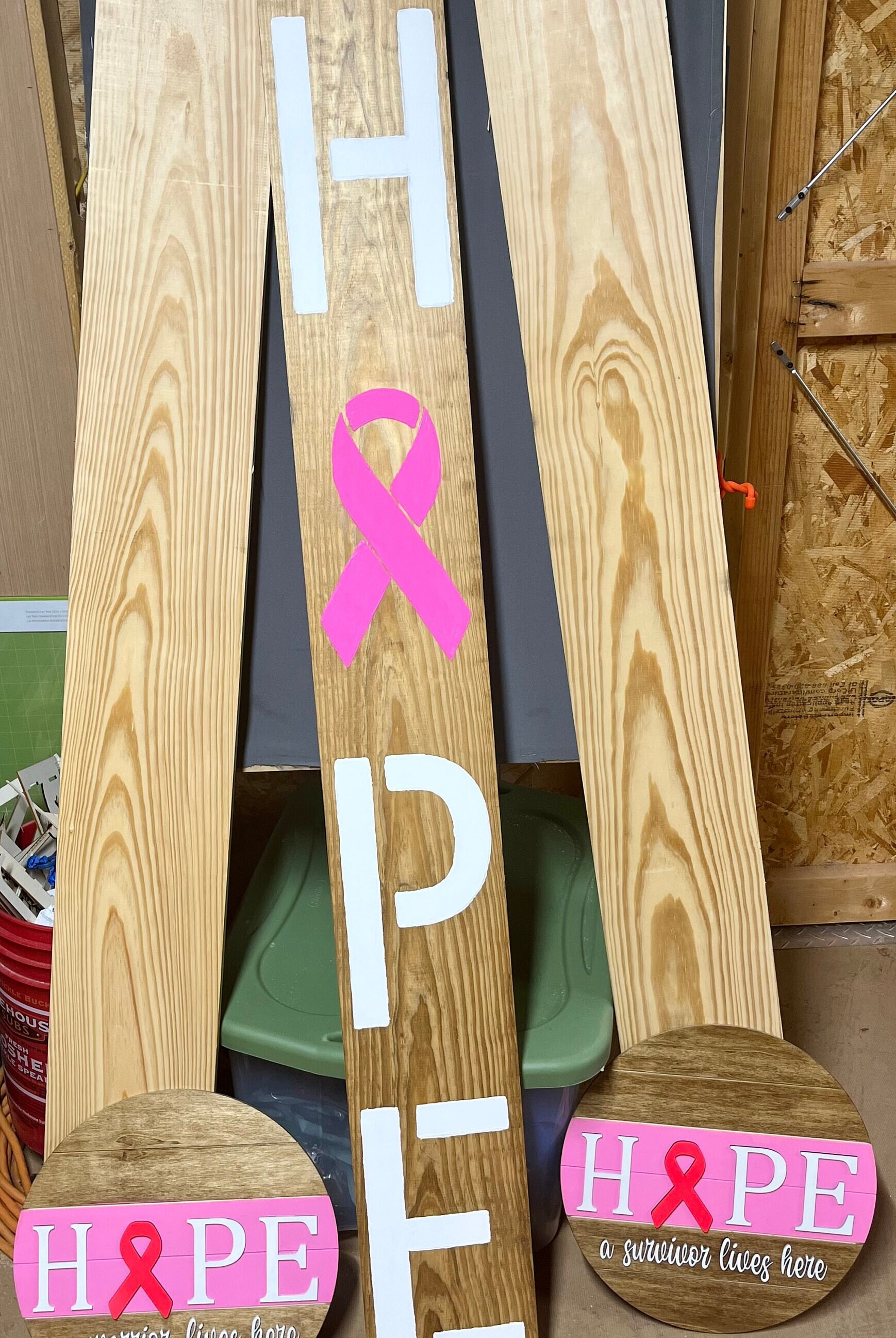 Cancer Awareness Porch Sign - Breast Cancer Awareness Porch Sign - Hope ...