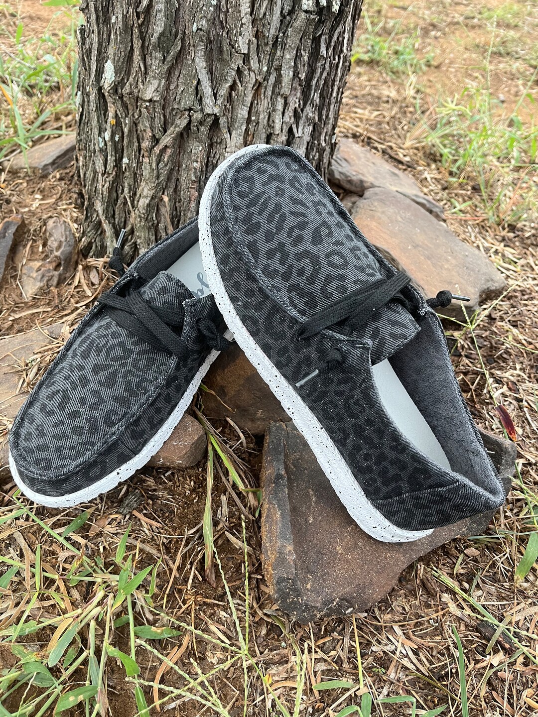 Gypsy Jazz Lucas Black Animal Print Slip on Shoes - Etsy