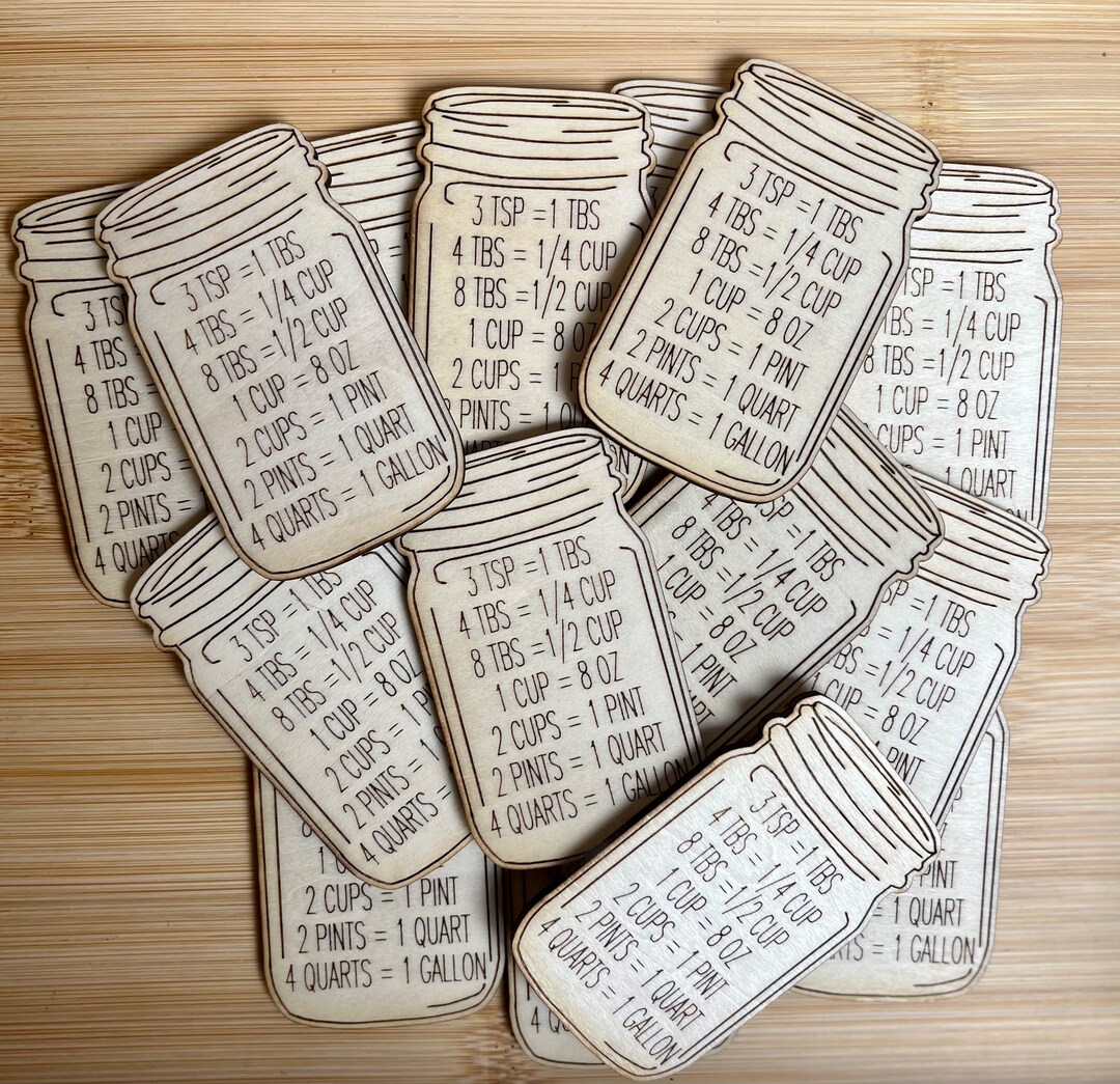 Mason Jar Measurement Conversion Magnet - Etsy