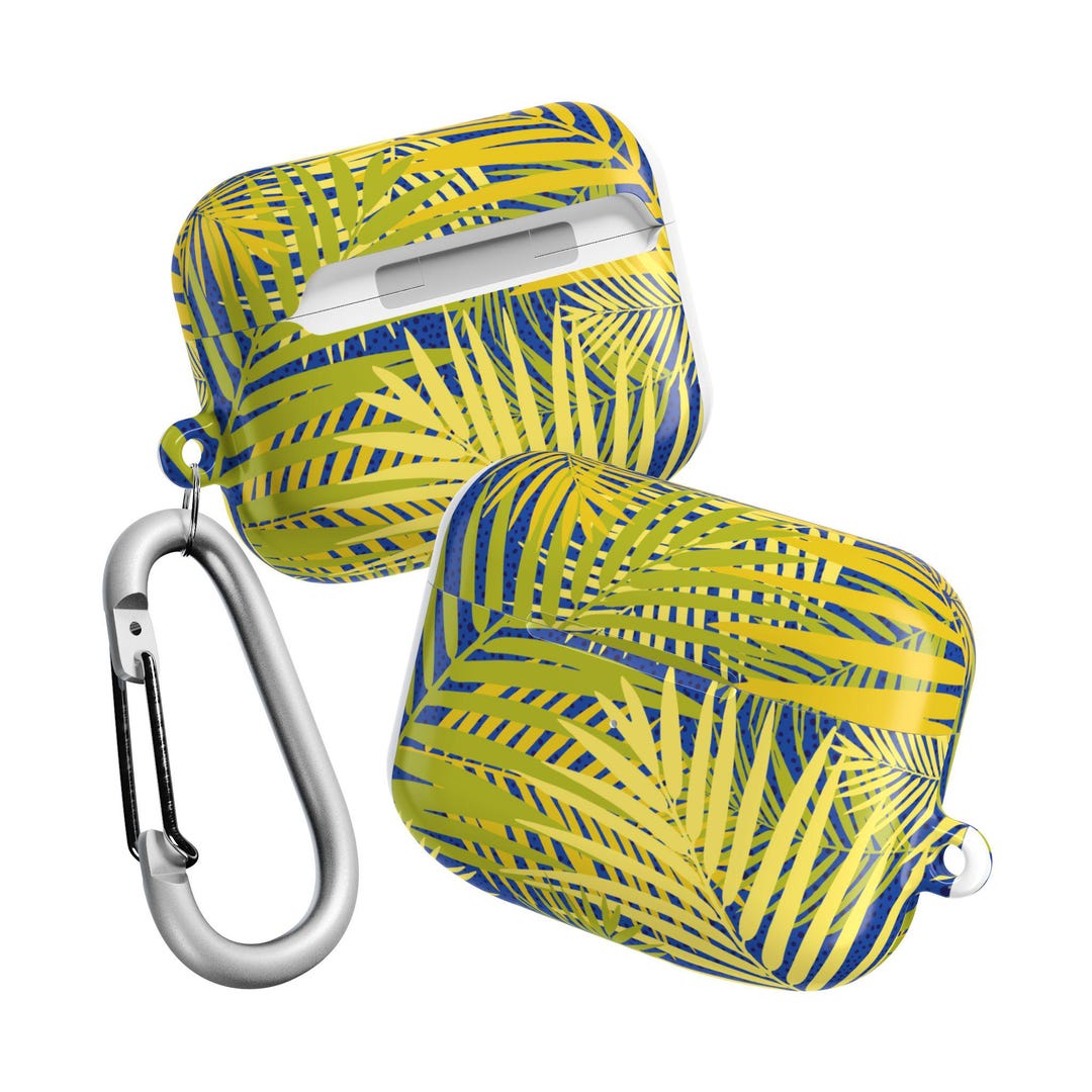 Air Pod Case Palm Trees Colorful Leaf Design Summer Vibe Accessory Gift ...