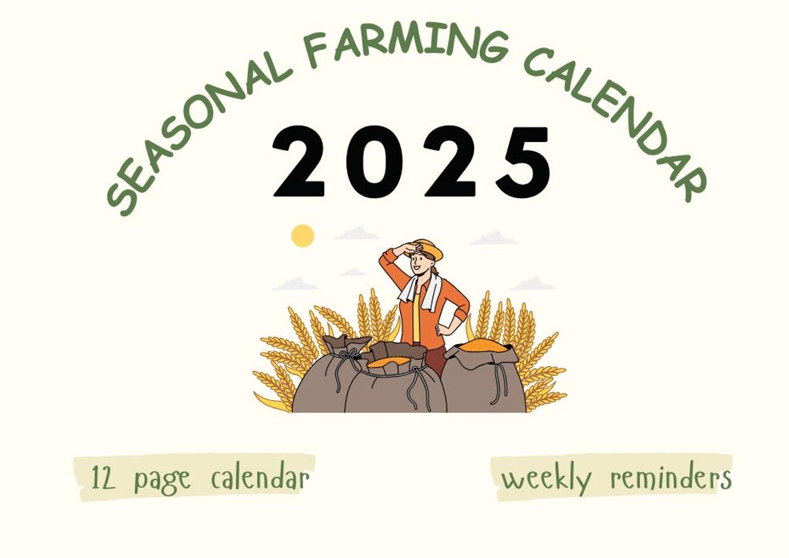 Seasonal Farming Calendar, Farming Planner, Agricultural Calendar ...