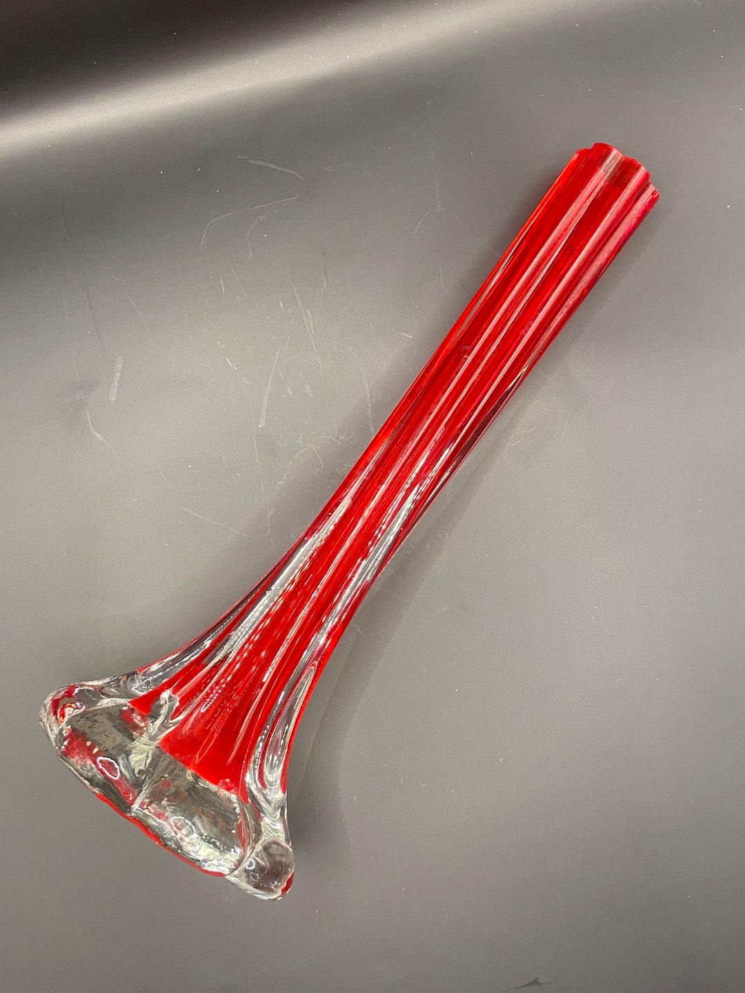 Retro Red Elephant Foot Twisted Bud Vase - Etsy