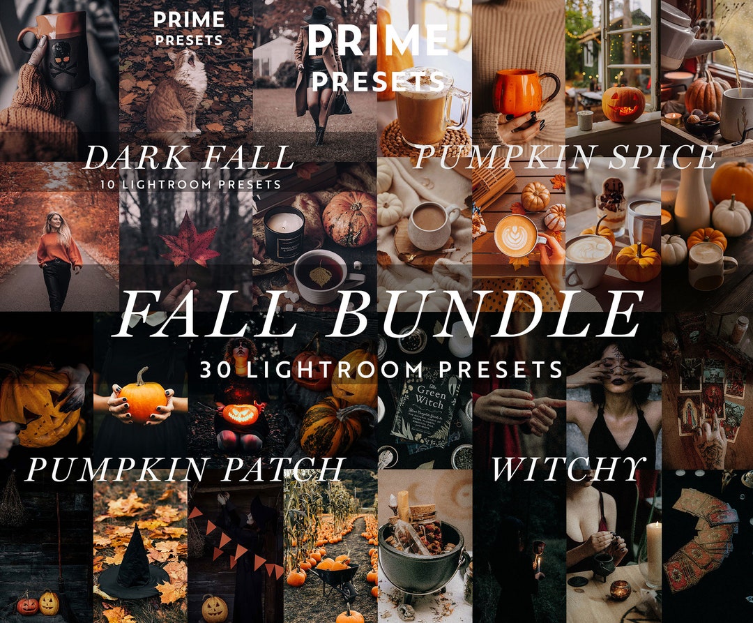 30 DARK Autumn Lightroom Presets BUNDLE Dark Mood Filter - Etsy