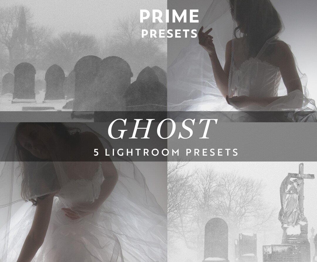 5 Ghost Mobile & Desktop Presets for Lightroom, Goth Preset, Halloween ...