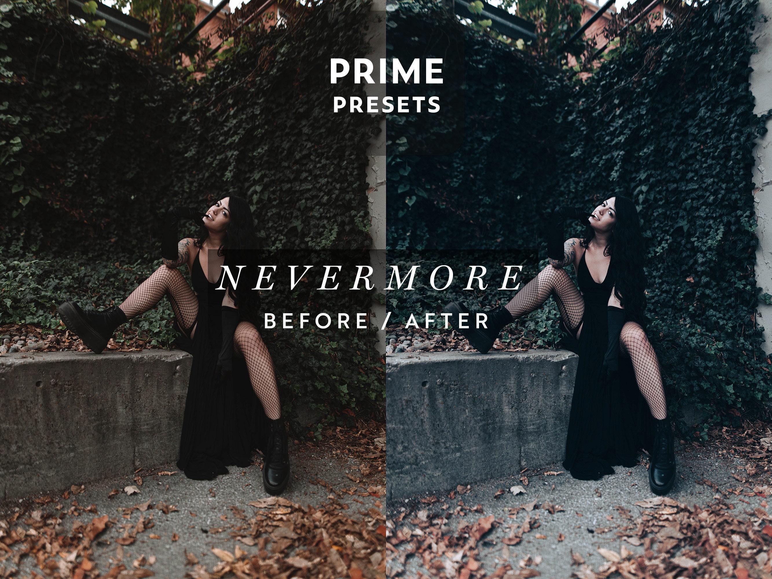 5 Wednesday Lightroom Mobile & Desktop Presets Goth Girl Preset Gothic ...