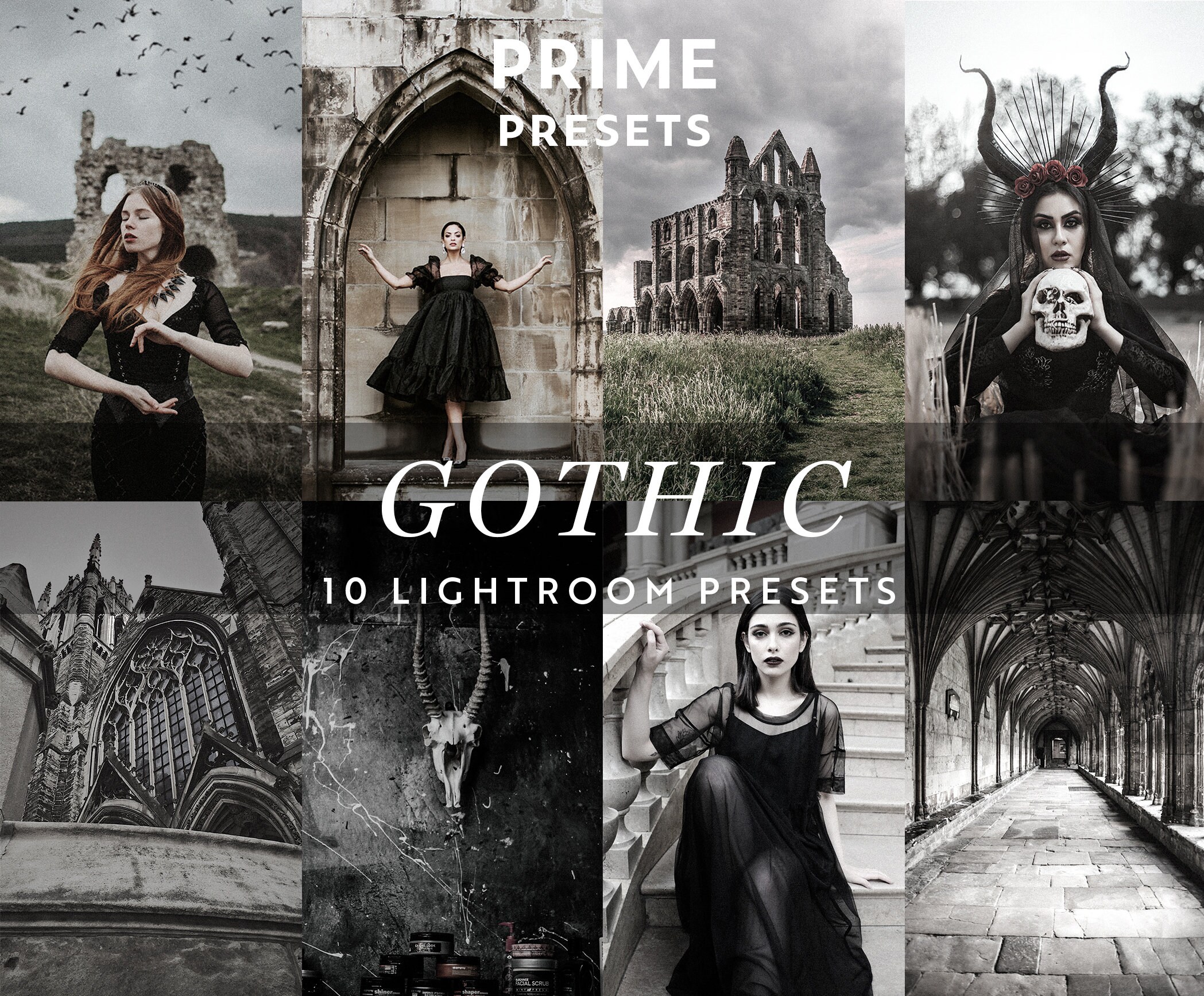35 Goth Lightroom Presets BUNDLE Dark Aesthetic Presets Goth Preset ...