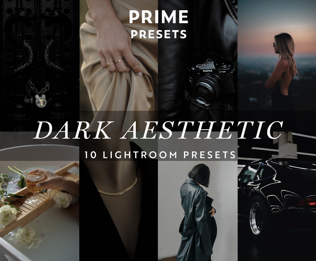 10 Dark Aesthetic Lightroom Presets Moody Presets Dark Presets Goth ...