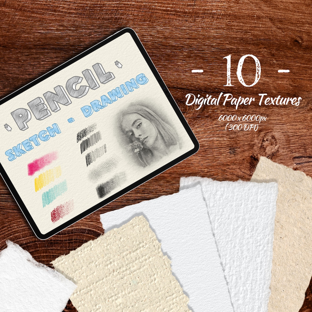 Digital Paper Texture. 10 Unique Artwork. Procreate Paper Photoshop ...