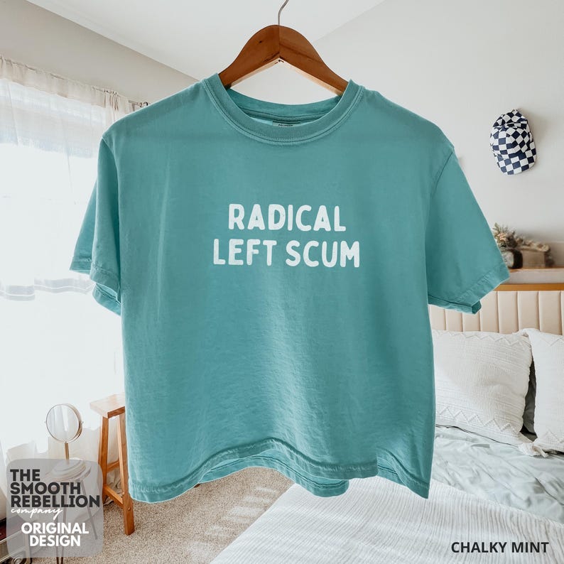 Radical Left Scum Crop Top, Political Boxy Tee for Liberal Women - Etsy