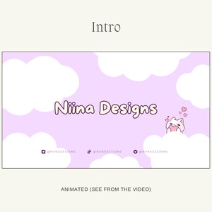 KAWAII Youtube Channel Branding Kit | Banner, Animated Intro and Outro ...