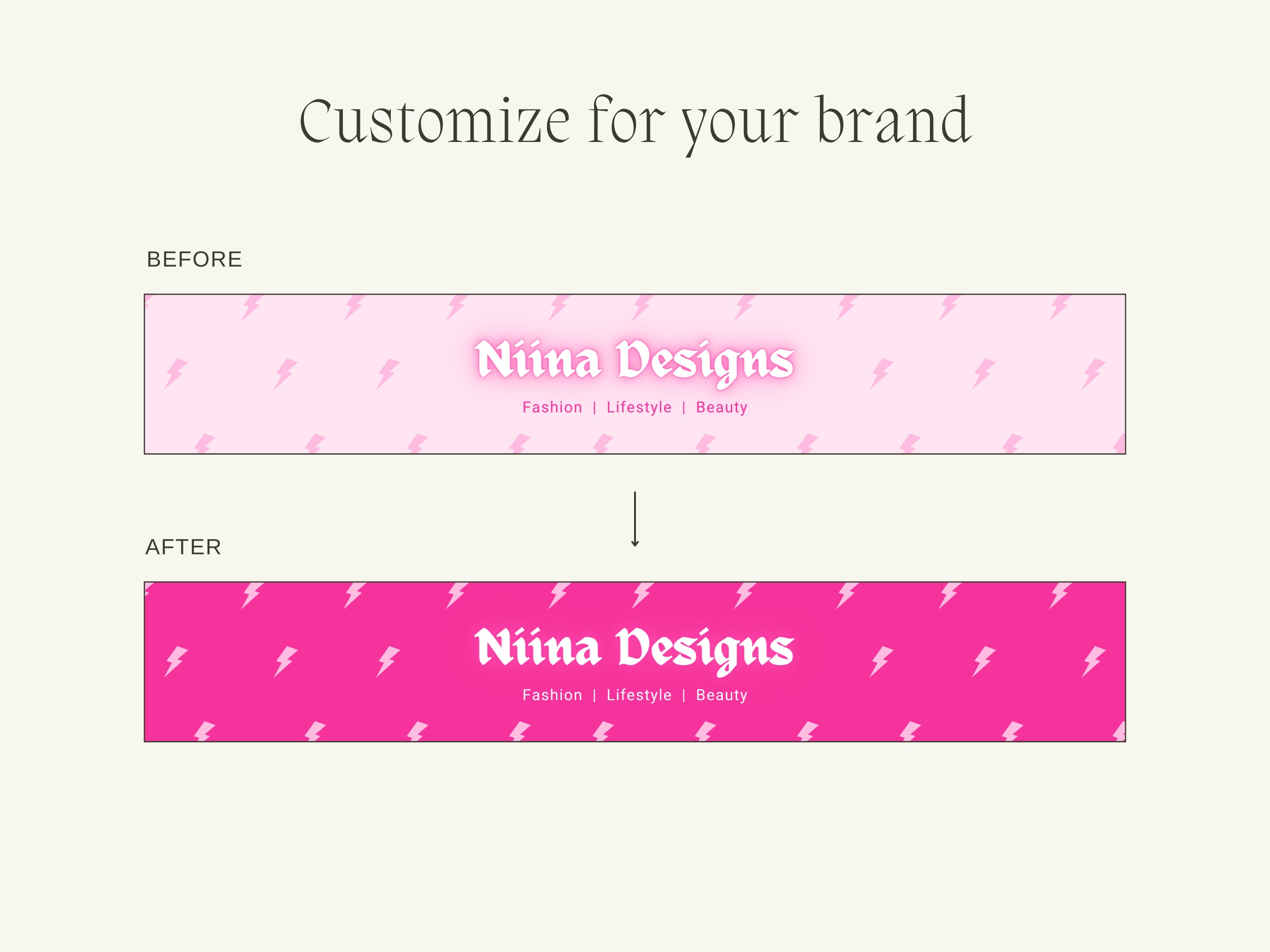 PINK 2000s Youtube Channel Branding Kit | Banner, Animated Intro and ...