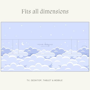 BLUE CLOUDS Youtube Channel Banner | Editable Canva Template | Adorable ...