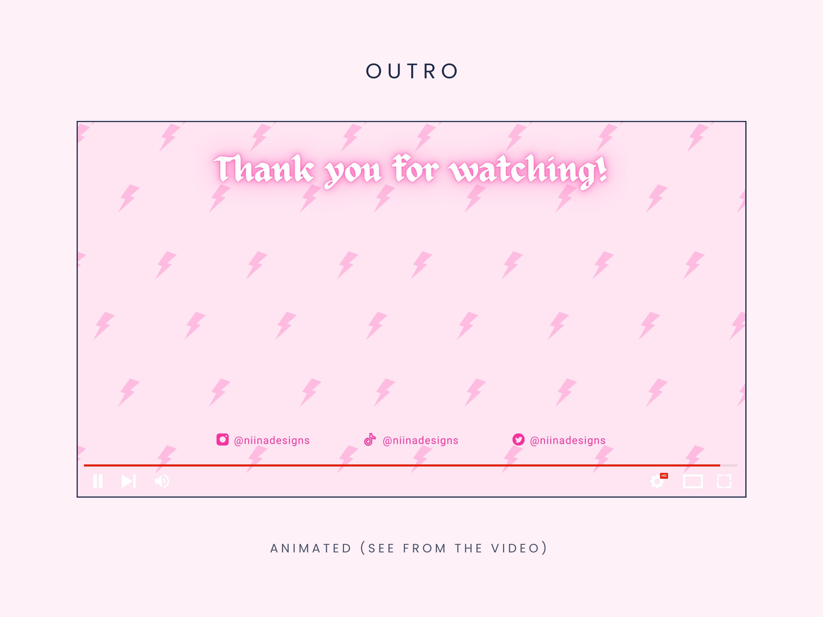 PINK 2000s Youtube Channel Branding Kit Banner Animated - Etsy