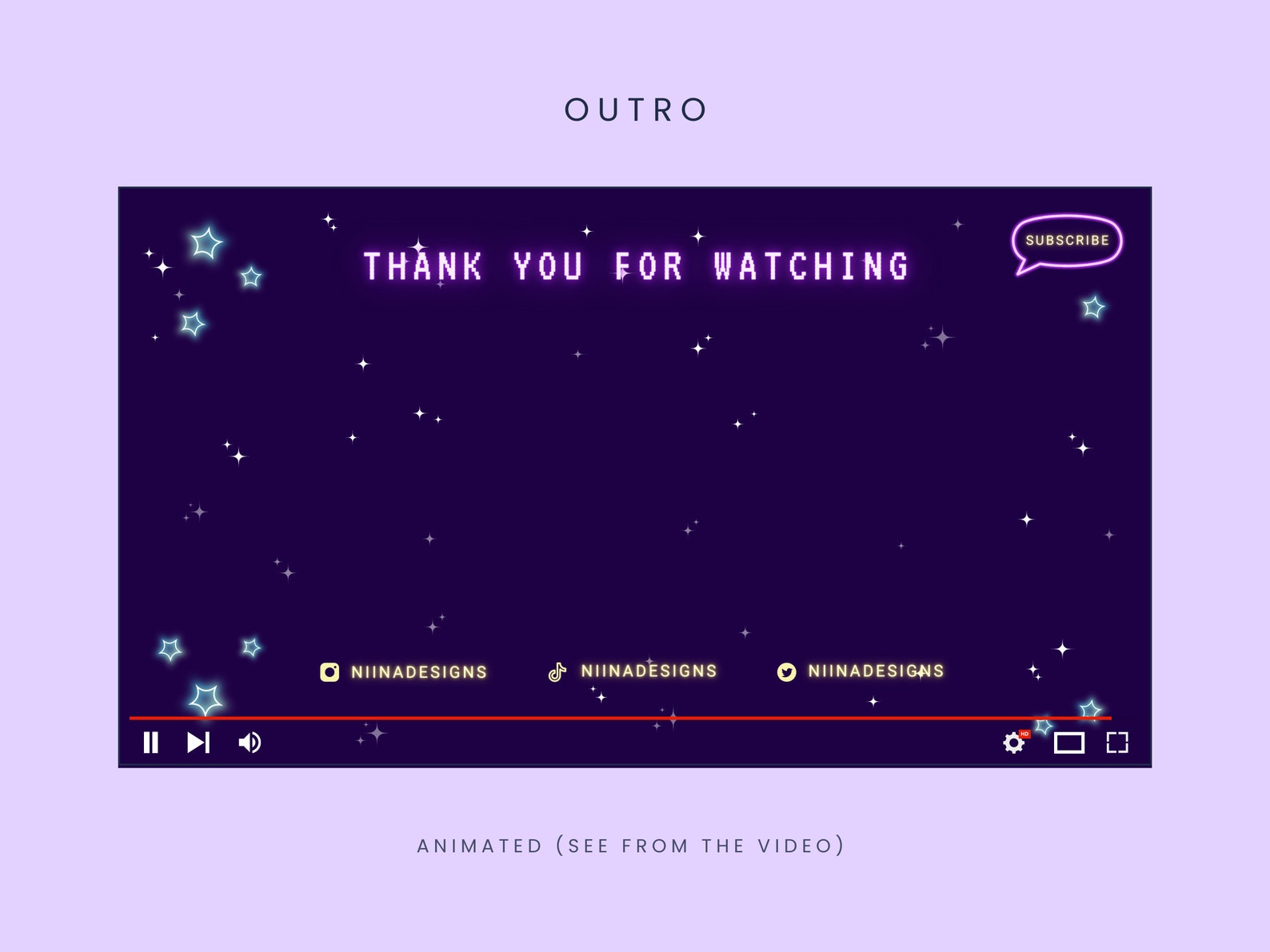 DARK NEON Youtube Channel Branding Kit | Banner, Animated Intro and ...