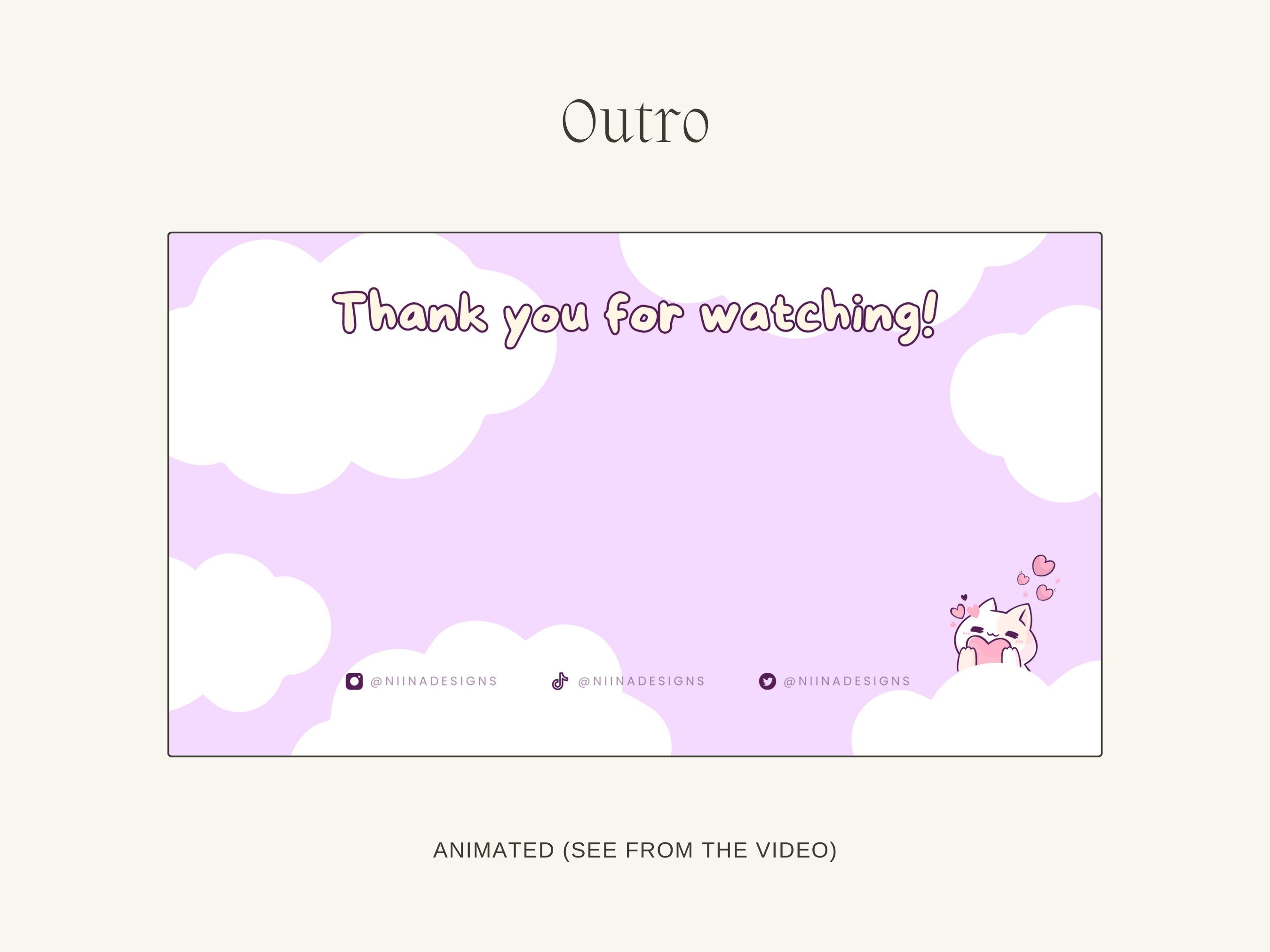 KAWAII Youtube Channel Branding Kit | Banner, Animated Intro and Outro ...