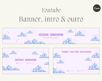 DARK NEON Youtube Channel Branding Kit | Banner, Animated Intro and ...