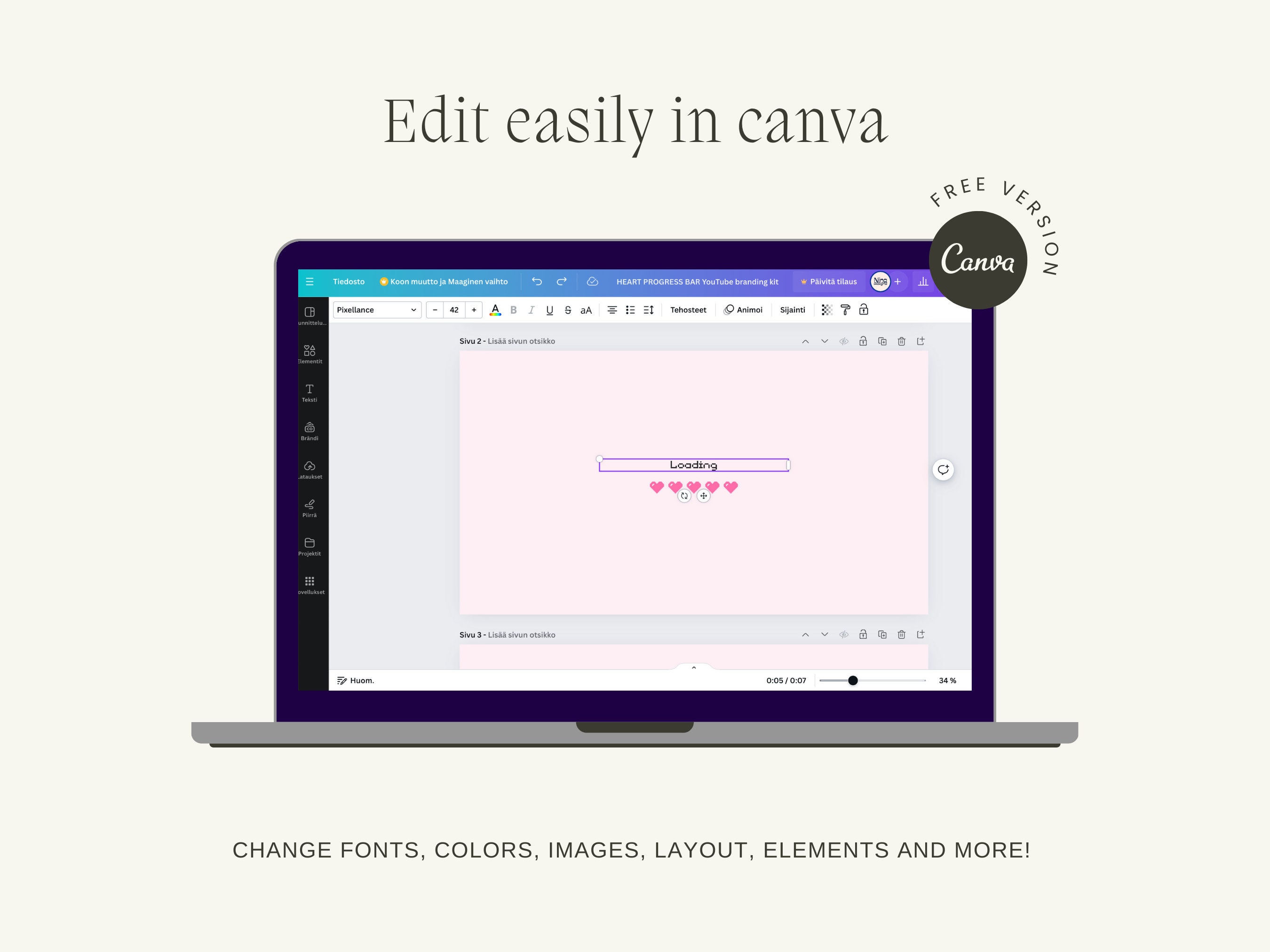 HEART PROGRESS BAR Animated Intro Video | Youtube Channel Loading ...