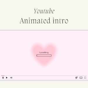 HEART GRADIENT Animated Intro Video | Youtube Channel Loading Animation | Editable Canva ...