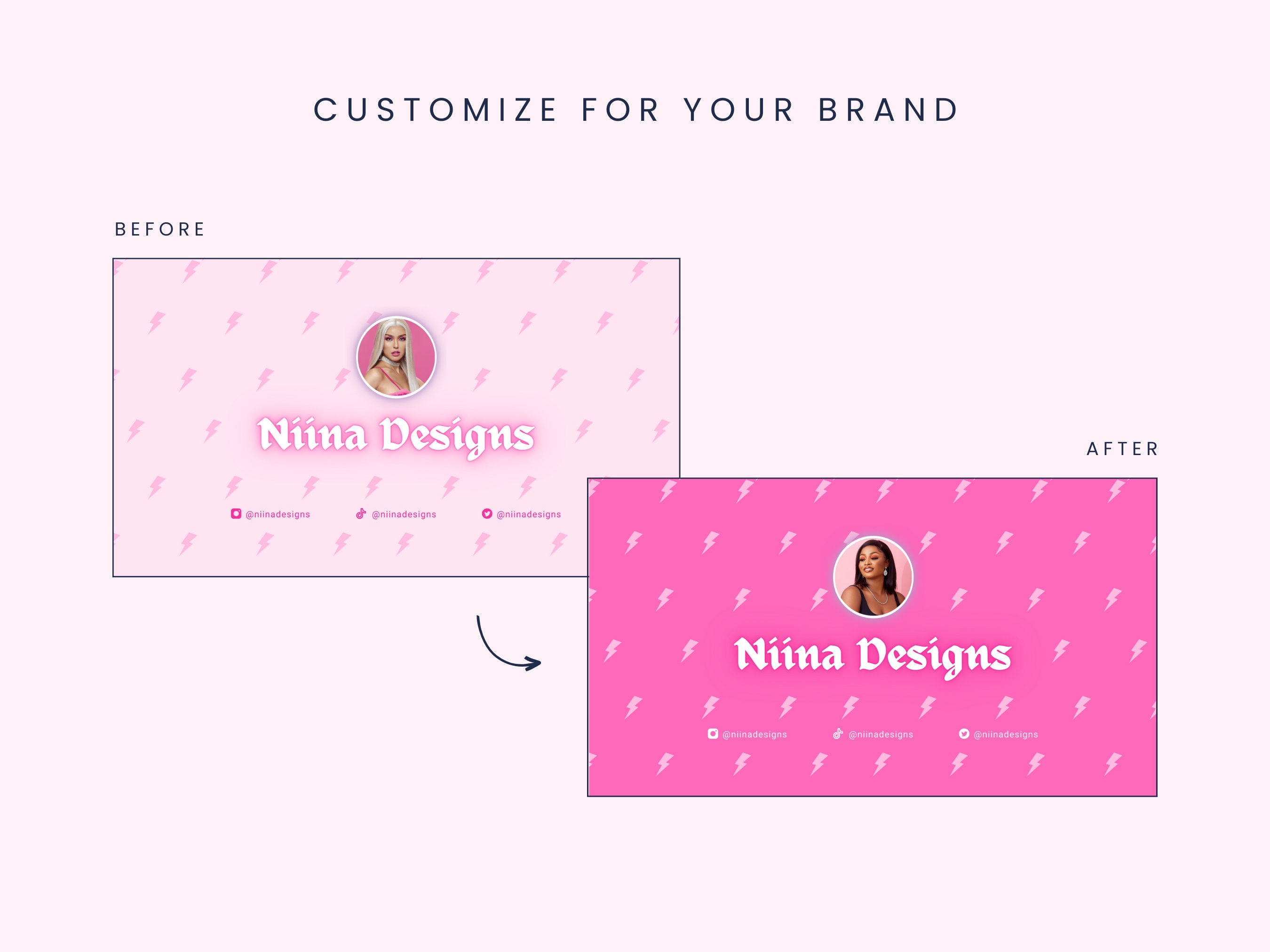 PINK 2000s Youtube Channel Branding Kit Banner Animated - Etsy