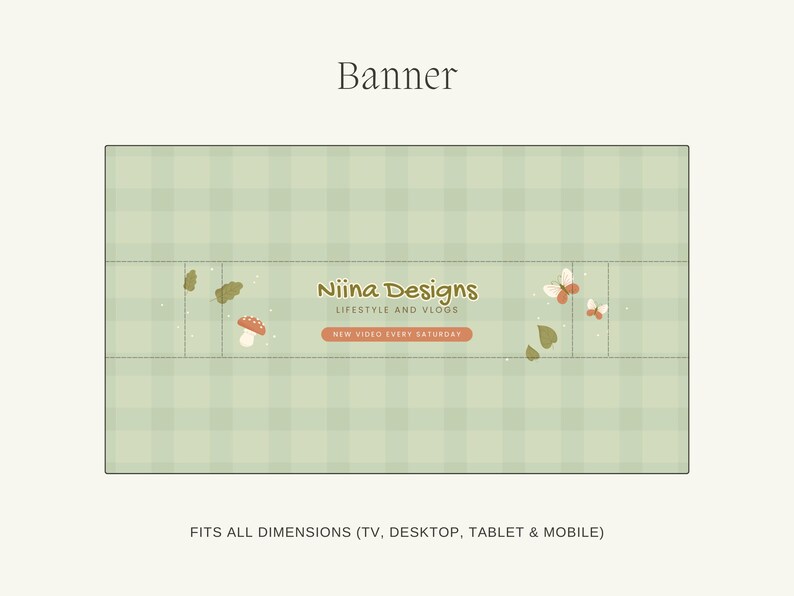 COTTAGE CORE Youtube Channel Banner | Editable Canva Template | Forest ...