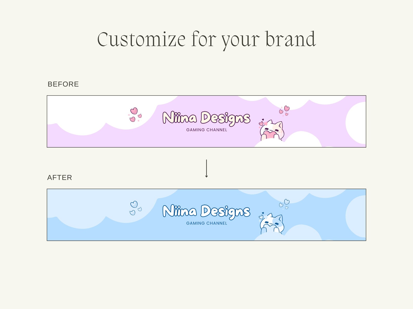 KAWAII Youtube Channel Branding Kit | Banner, Animated Intro and Outro ...