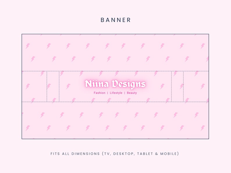 PINK 2000s Youtube Channel Branding Kit Banner Animated - Etsy