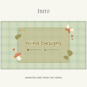 COTTAGE CORE Youtube Channel Branding Kit | Banner, Animated Intro and ...