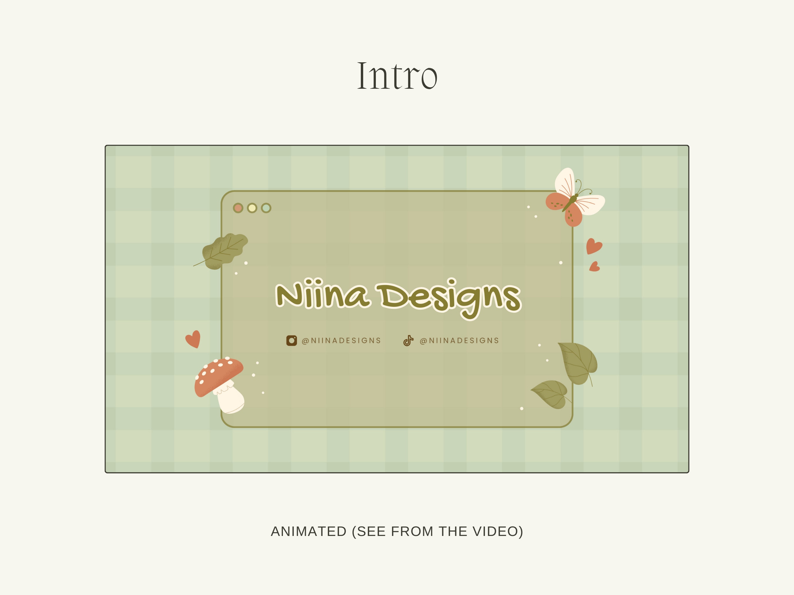 COTTAGE CORE Youtube Channel Branding Kit | Banner, Animated Intro and Outro | Editable Canva ...