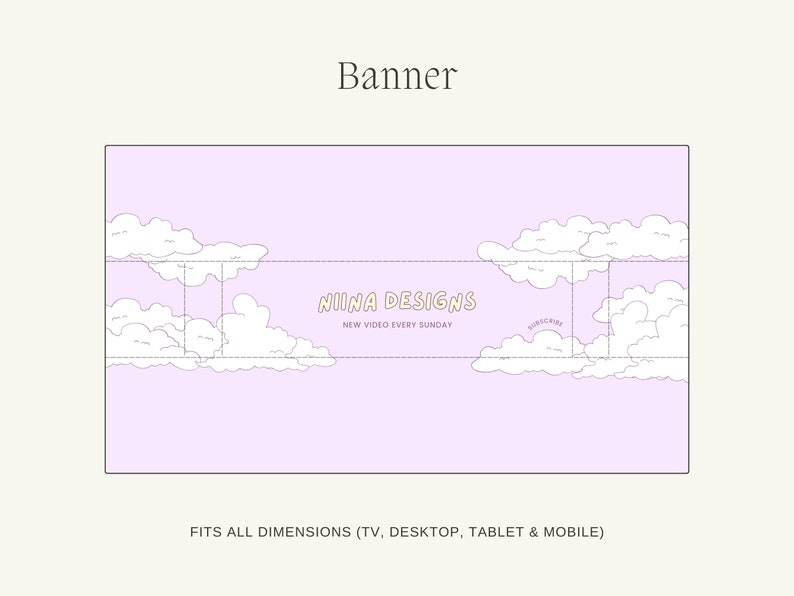 PASTEL SKY Youtube Channel Branding Kit | Banner, Animated Intro and ...
