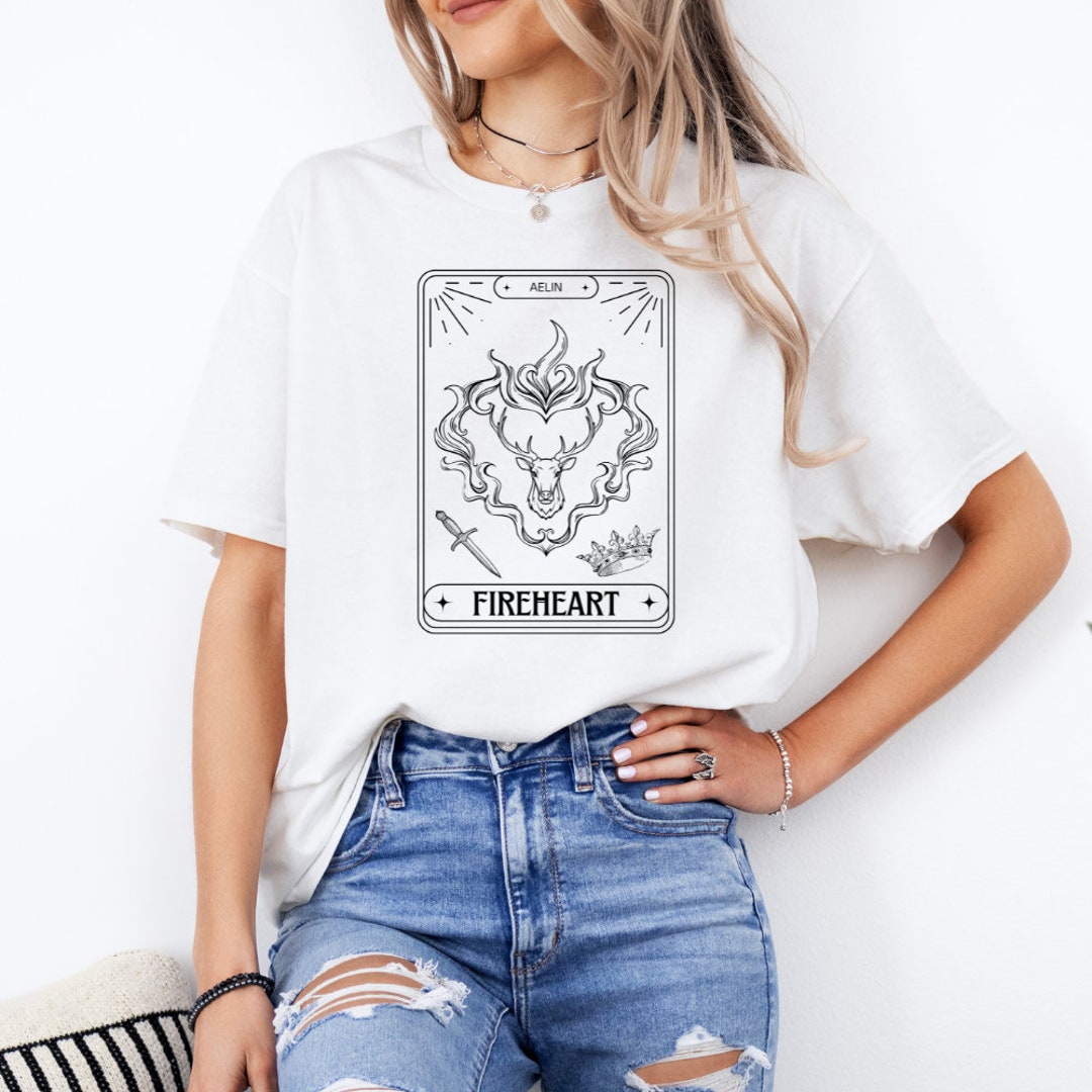 Aelin Fire Heart Throne of Glass T-shirt, Fireheart T-shirt, Aelin ...
