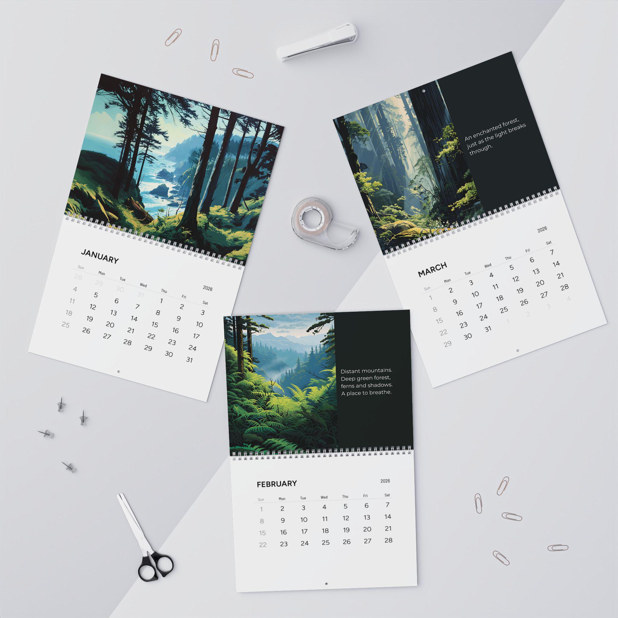 2026 Nature Art Calendar - California Redwoods, Lost Coast ...