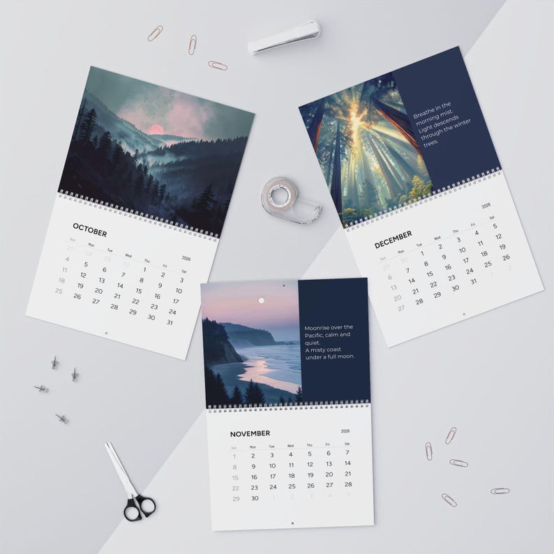 2026 Nature Art Calendar - California Redwoods, Lost Coast ...