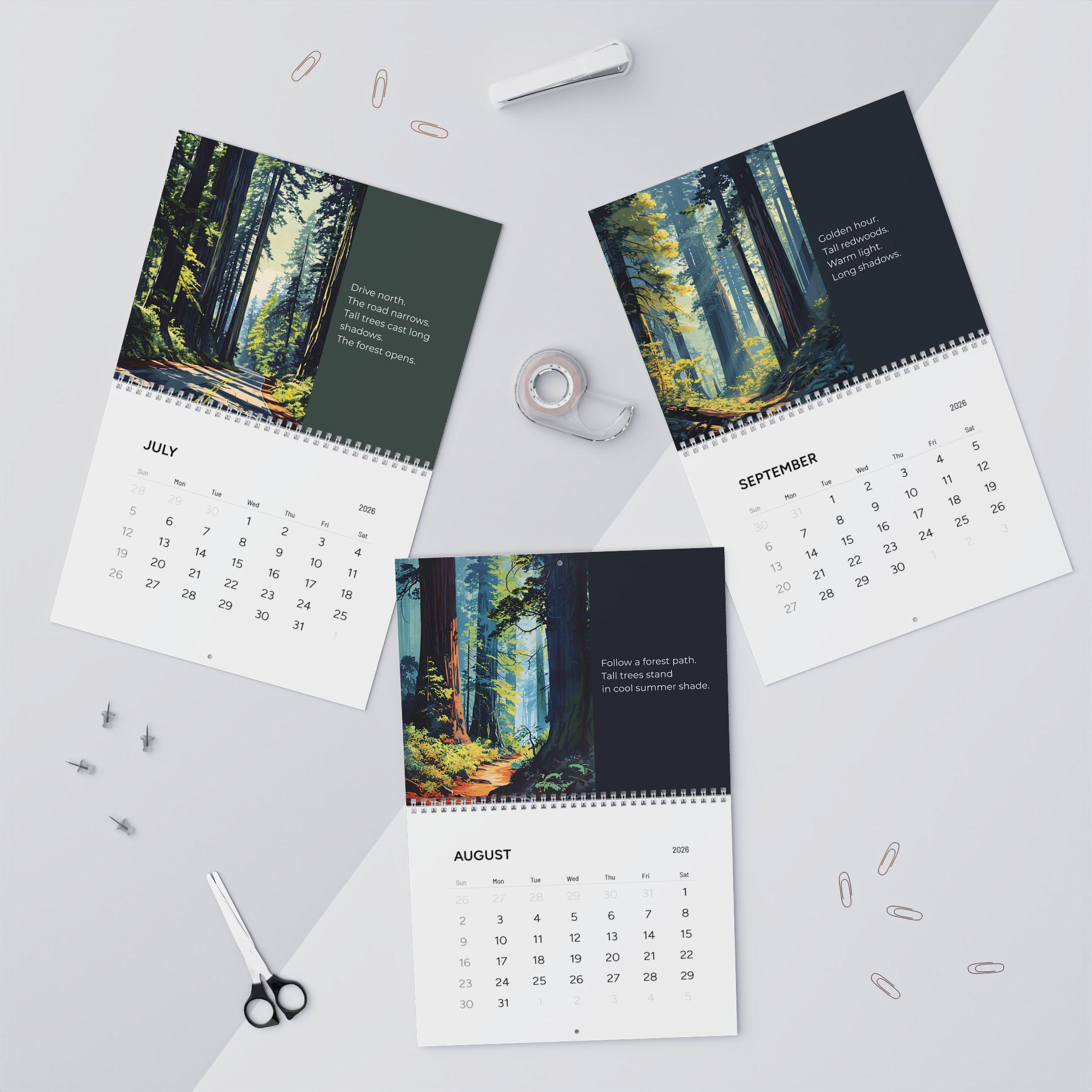 2026 Nature Art Calendar - California Redwoods, Lost Coast ...