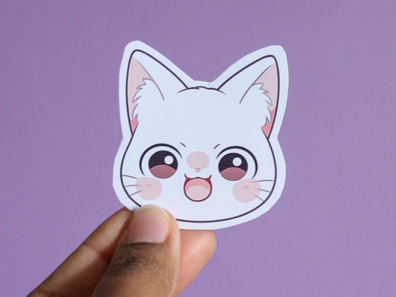 Excited Anime Cat Face