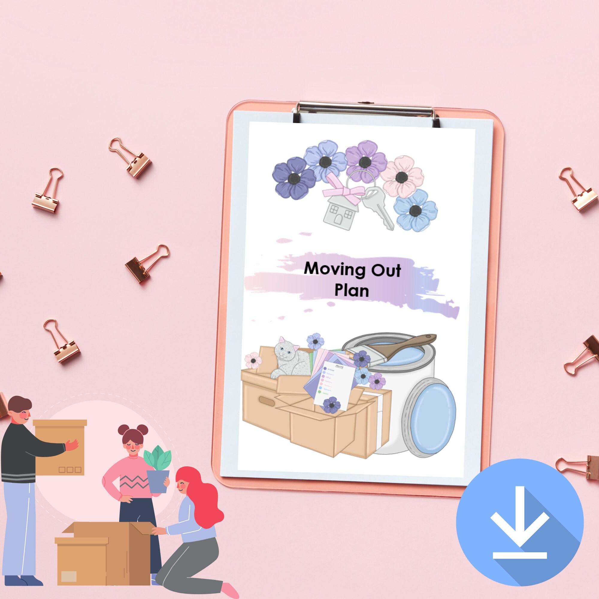 Moving Planner Printable in 3 Formats - Etsy