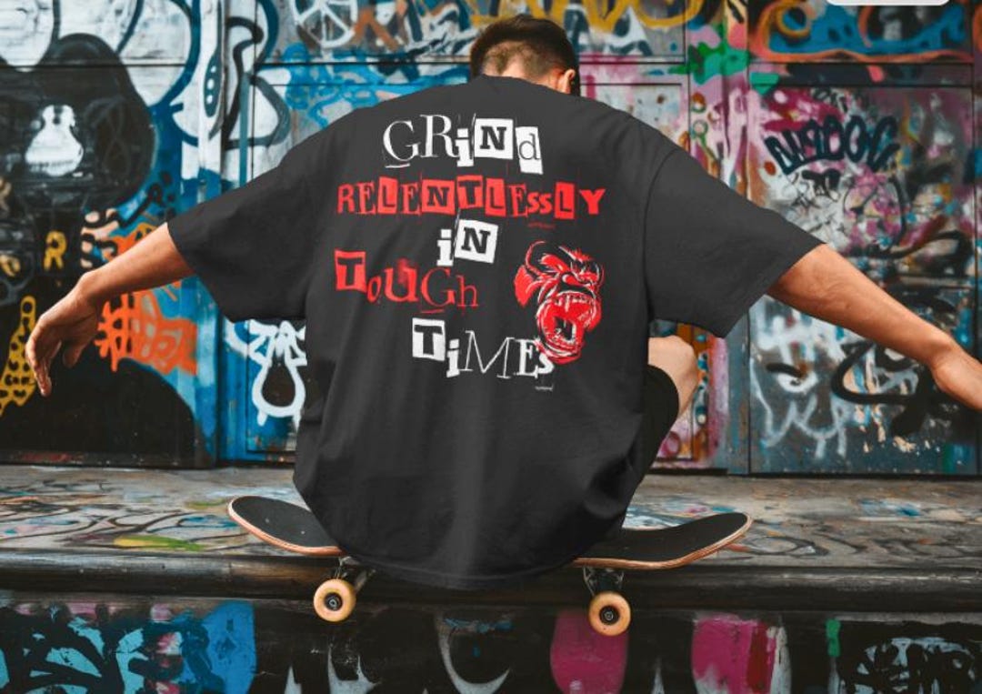 Punk Grudge GRITT Streetwear T-shirt - Etsy
