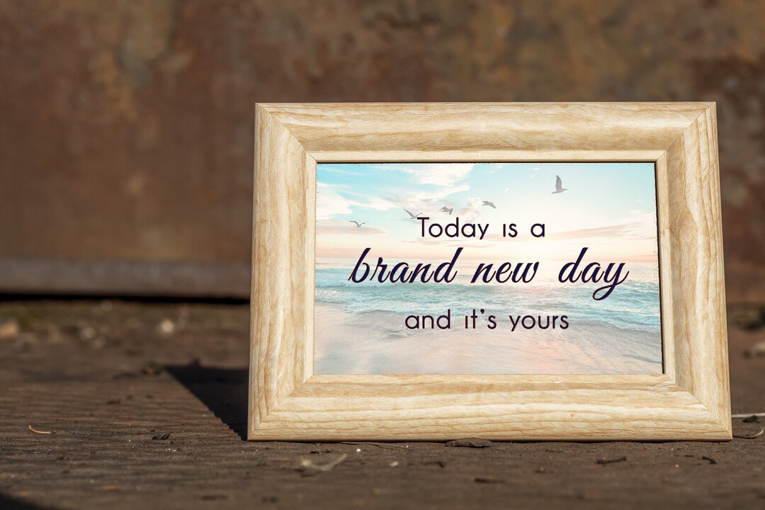 Brand New Day, Printable, Inspirational Wall Art Quote, Watercolor ...