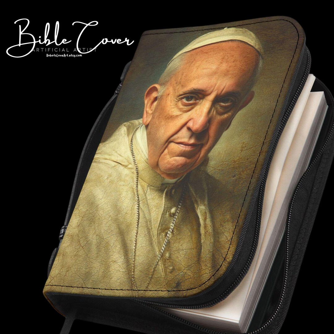 Pope Francis Bible Cover - Faithful Protection, Religious Gift, Church ...